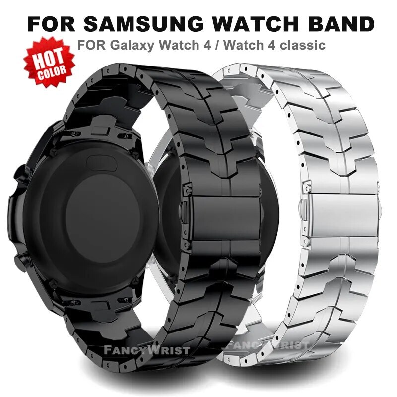 No Gaps Metal Watch Band for Samsung Galaxy Watch 6 5 Pro 45mm 5/4 40mm ...