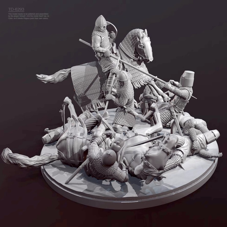 1/35 resin figures model Medieval Wars (Knights and Infantry ...
