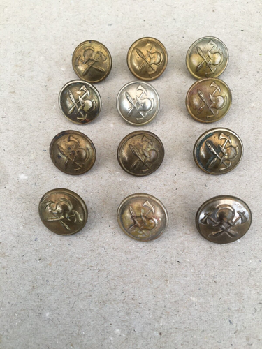 VINTAGE CROSSED AXES FIRE BRIGADE BUTTONS, 12 X 19mm | eBay