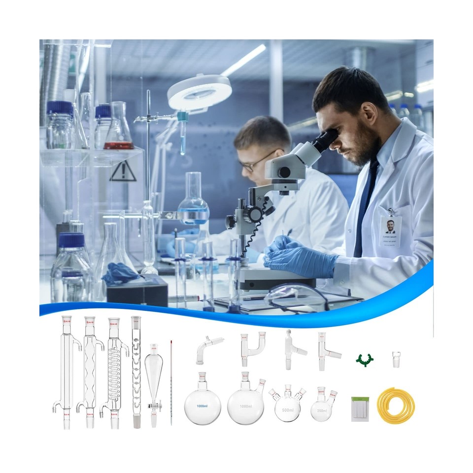 Chemistry Glassware Set - 32PCS Laboratory Glassware Kit 24/40 Lab ...