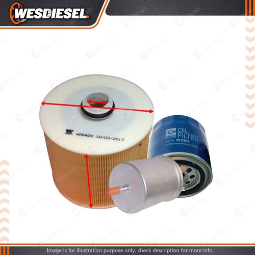 Wesfil Oil Air Fuel Filter Service Kit fits Audi A6 C6 3.0L V6 FSi 10/ ...