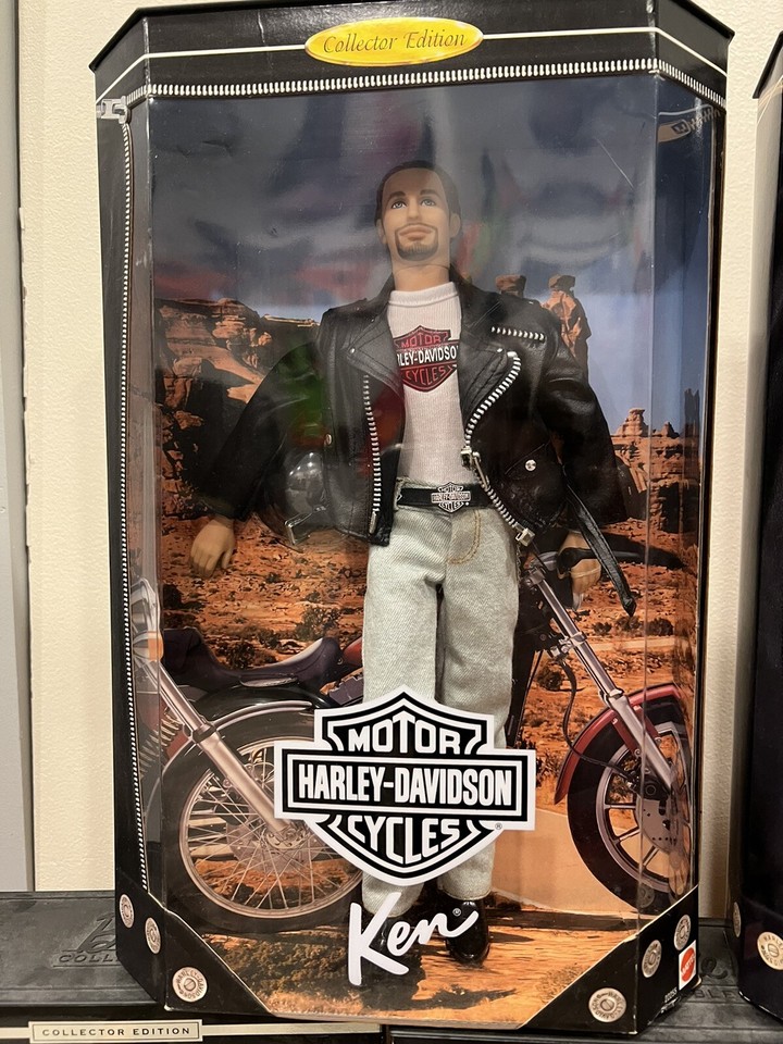 HARLEY DAVIDSON BARBIE DOLL SET OF 9 KEN BIKER COLLECTOR BLONDE ...