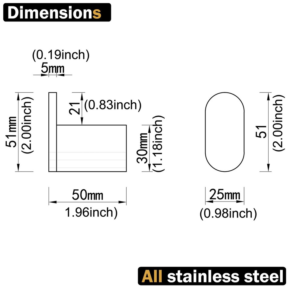 Towel Hooks for Bathroom Wall Mounted Hand Towel Holder Matte Black ...