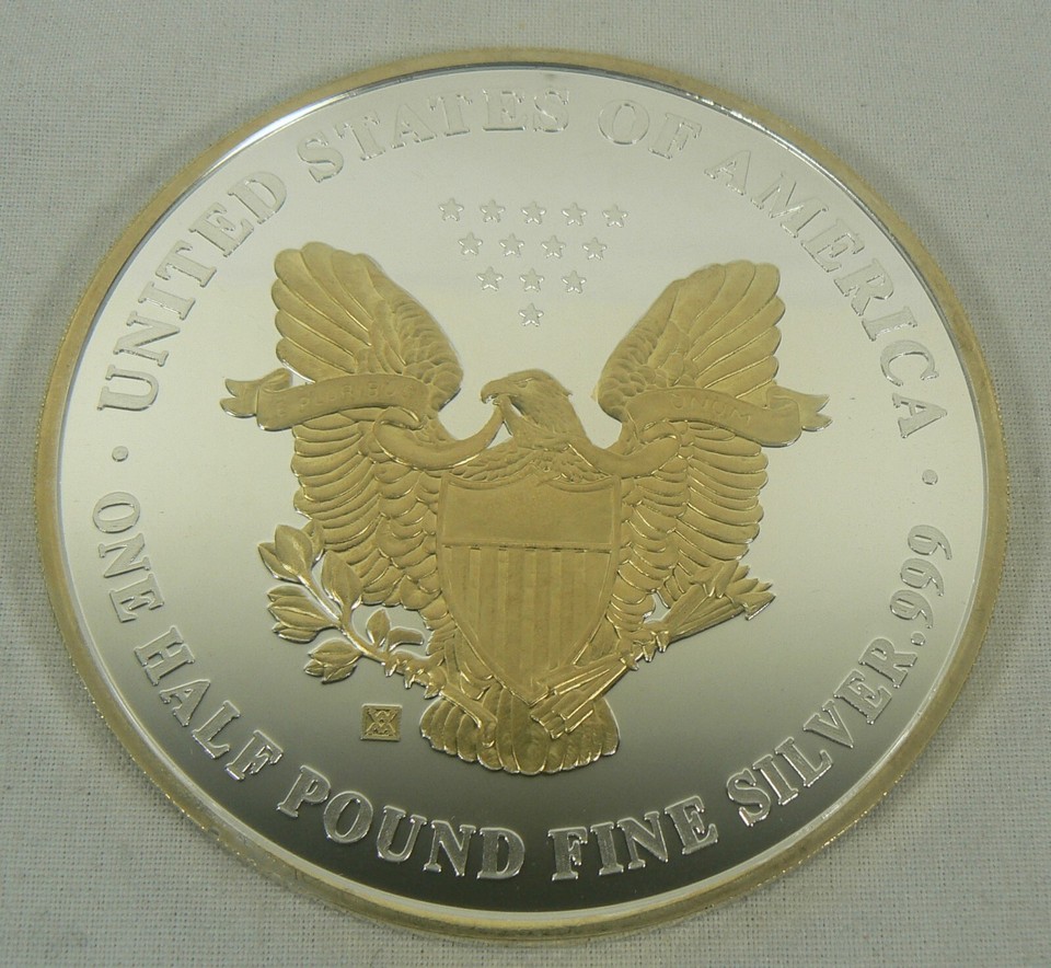 2010 Washington Mint Giant Half Pound Eagle 8 oz .999 Fine Silver Proof ...