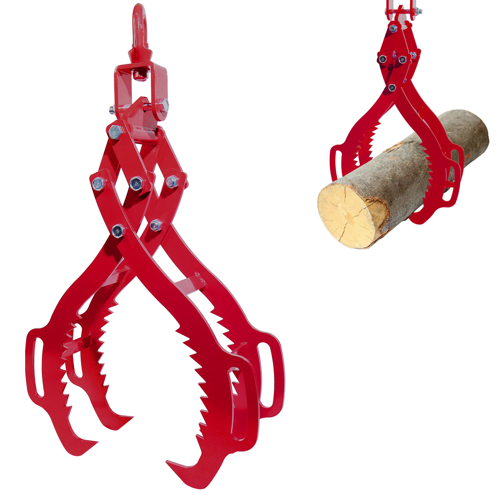 Timber Claw Hook 28 inch 4 Claw Log Grapple for Logging Tongs 2650 lbs ...