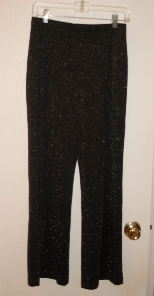 CONNECTED Skinny Pants Leggings Black Silver Sparkly Sz S/M * XLNT | eBay