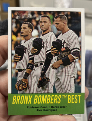 DEREK JETER/ CANO/ AROD 2012 TOPPS HERITAGE BRONX BOMBERS BEST CARD ...