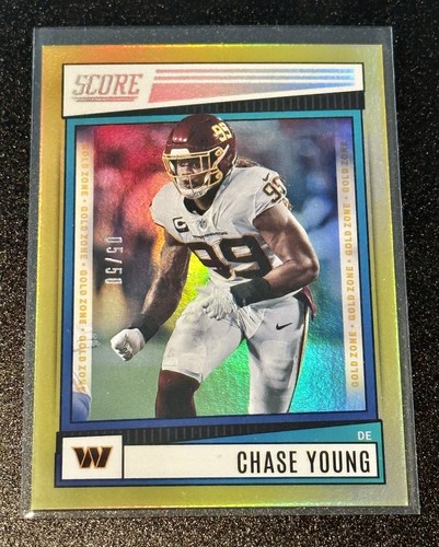 2022 Score Gold Zone Chase Young #258. 5/50. Washington Redskins!!! | eBay