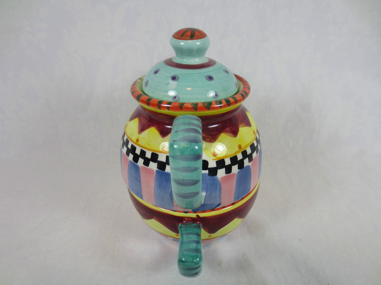 Vintage Rare WORLD BAZAARS Inc. STACKED TEAPOT & CUP ~7" - Once Piece ...