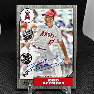 2022 Topps Series 1 Reid Detmers Auto Black #87BA-RDE #/199 - Rookie RC ...