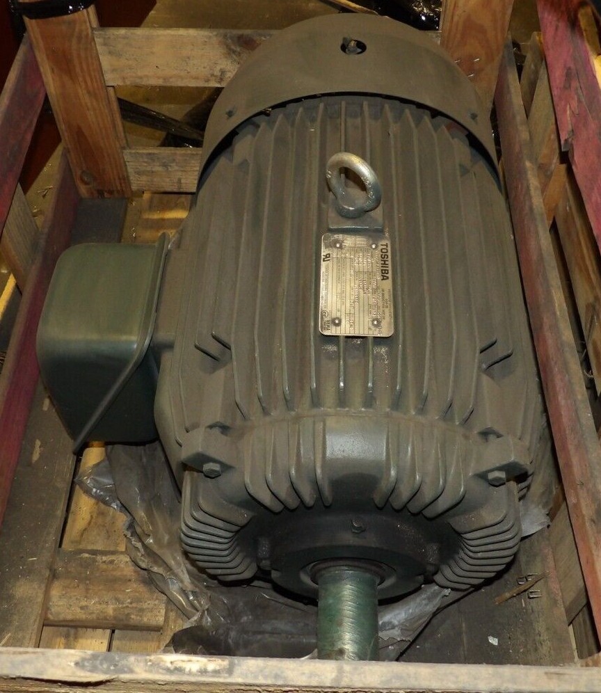 Toshiba 50 HP AC Electric Motor 326t Frame 230/460 VAC 1770 RPM TEFC ...