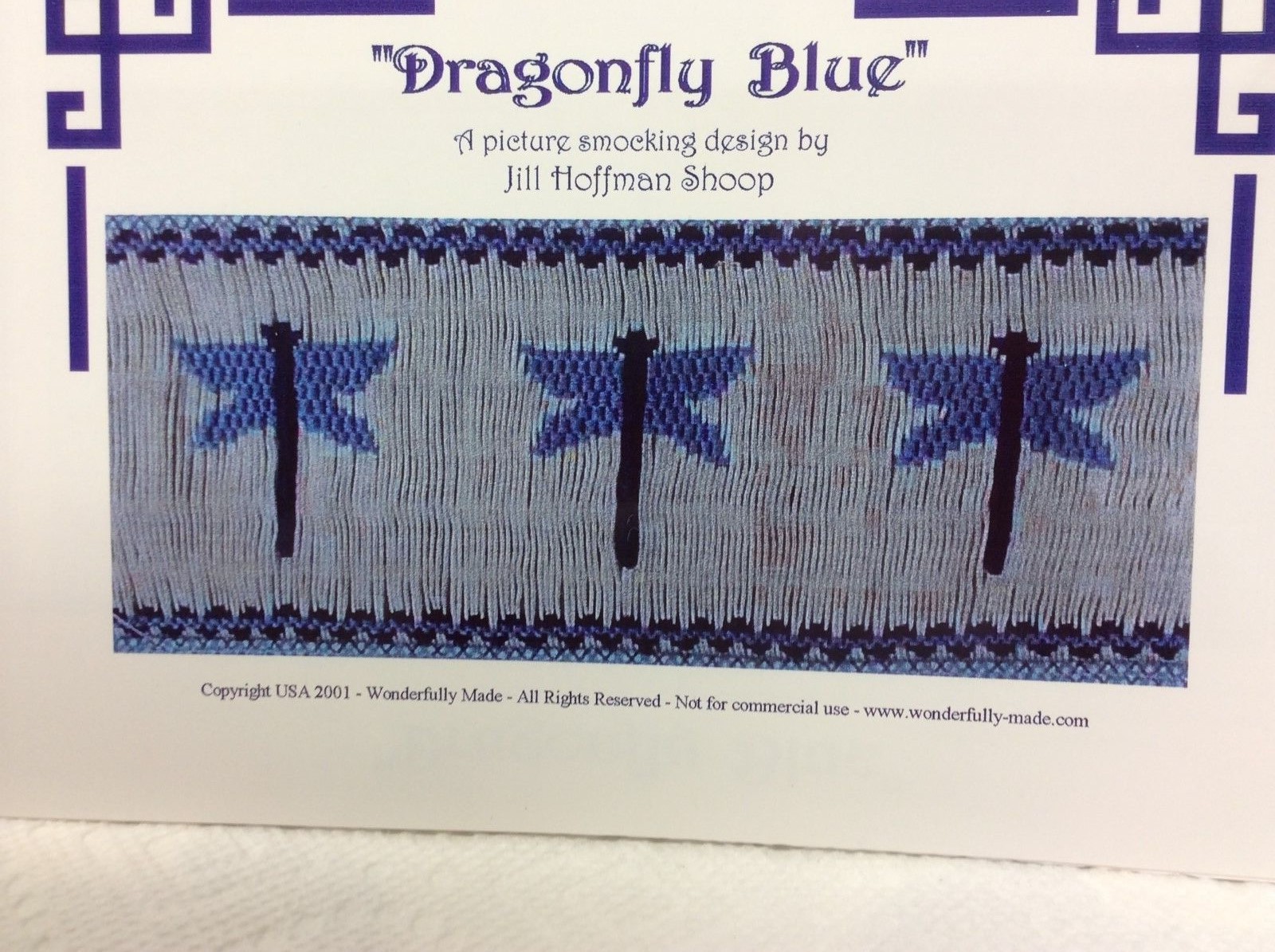 WONDERFULLY MADE SMOCKING PLATE-"DRAGONFLY BLUE" | eBay