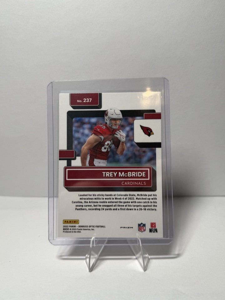 2022 Panini Donruss Optic Rated Rookie Trey McBride #237 Red Hyper ...