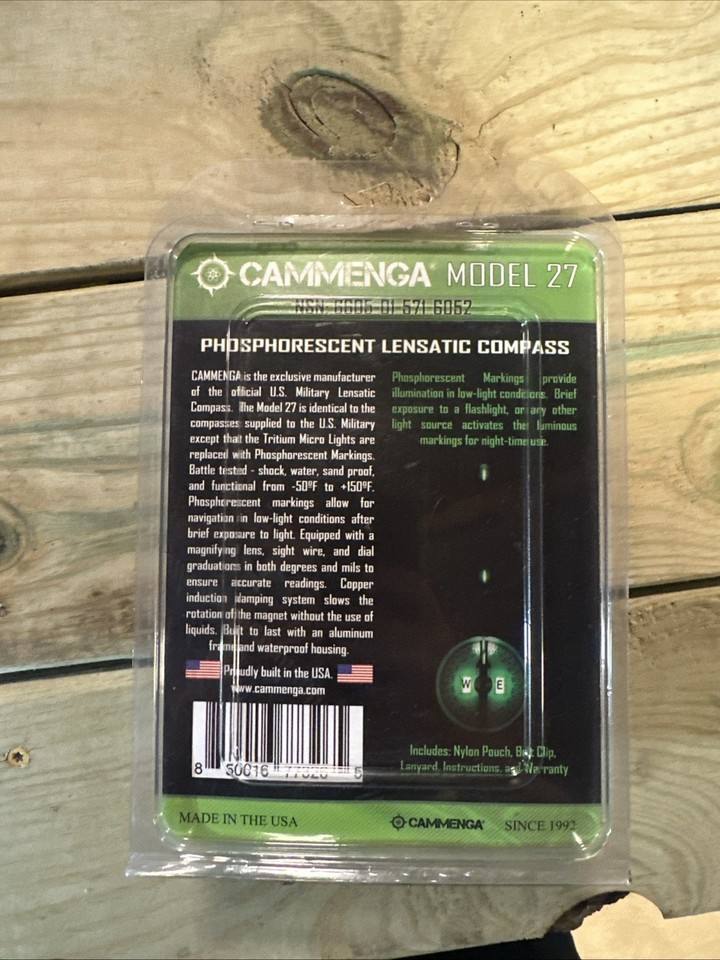 CAMMENGA LENSATIC COMPASS PHOSPHORESCENT MILITARY COMPASS | eBay