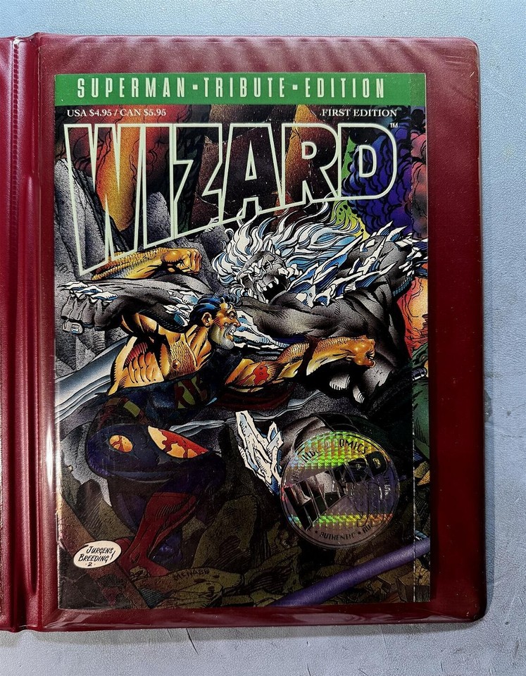 ULTRA RARE 1993 WIZARD SUPERMAN TRIBUTE LIMITED EDITION (NM) with ...
