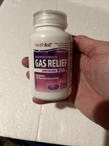 HealthA2Z® Gas Relief Simethicone 250mg (200 Softgels) Maximum Strength ...