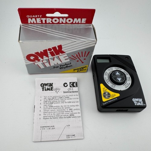 Qwik Time QT-3 Portable Metronome A440 Pitch Tuner - NEW NOS | eBay