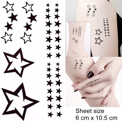 star Temporary tattoo tatoo stars glamour xmas award night Christmas ...