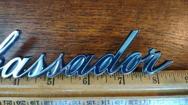 2 Original Vintage AMC Ambassador Script Emblem 3590719 for sale online ...