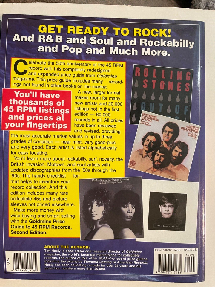 45 RPM RECORD PRICE GUIDE 2nd ED! 1999 GOLDMINE HUGE! NM 60,000 ...