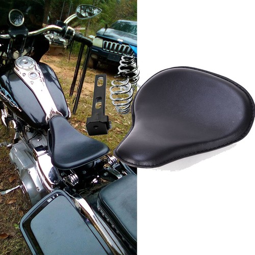 Black 13" Motorcycle Solo Springer Seat For Harley Davidson Fatboy EFI ...