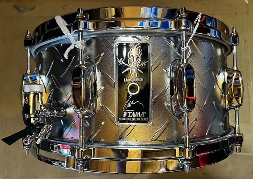 Tama Lars Ulrich Signature Snare Drum - 6.5 x 14” Diamond-plated Steel ...