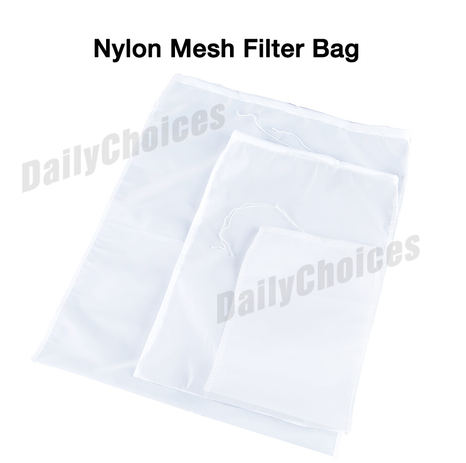 Micron Reusable Nylon Fine Mesh Food Strainer Filter Bag for Nut Milk ...