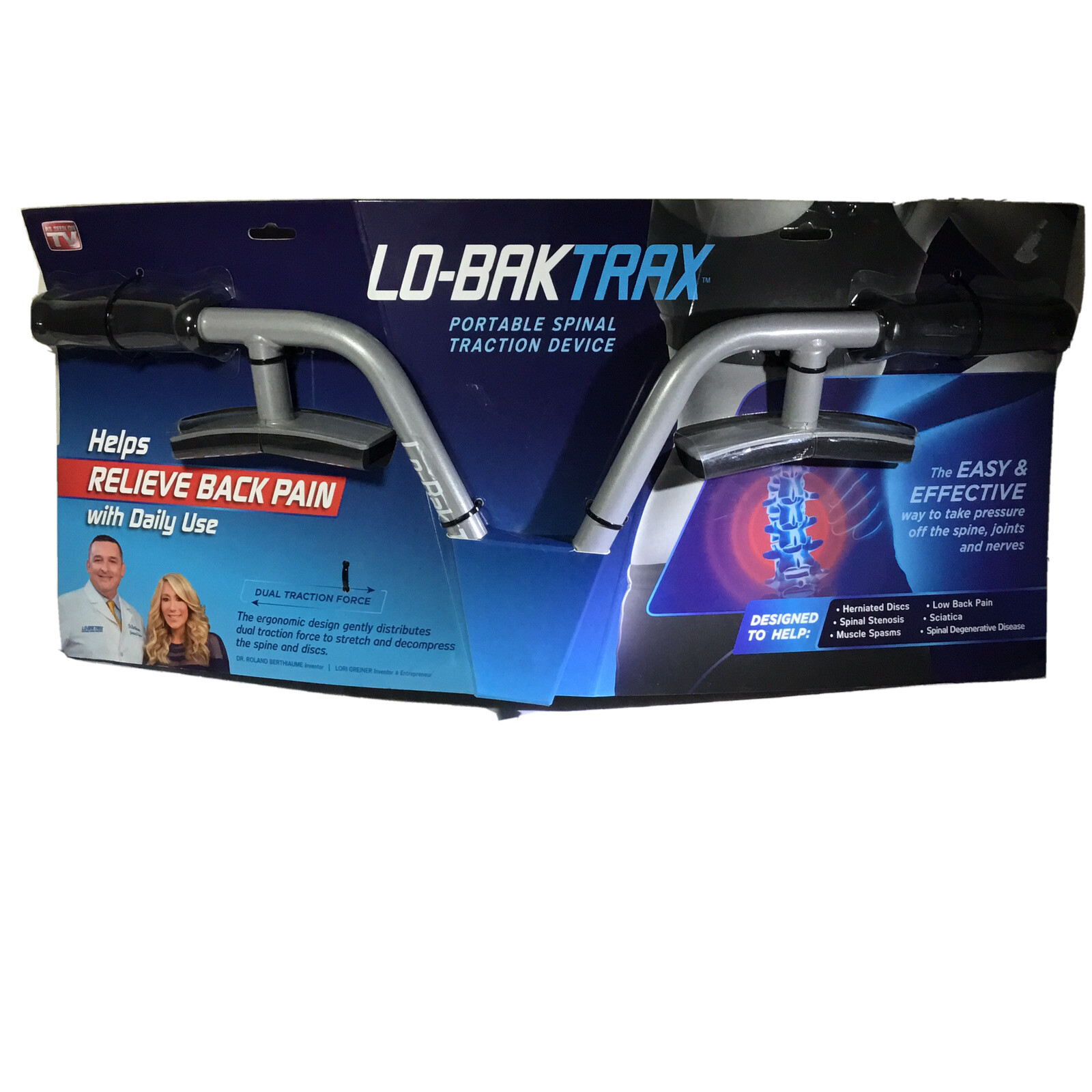 Lo-Bak Trax Portable Spinal Traction Device w/ Instructional DVD AS ...