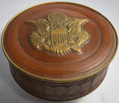 WWII Era Stevens Candies Tin W United States Seal & Presidents ...