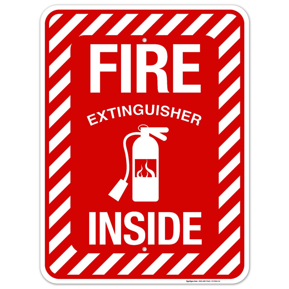 Fire Extinguisher Inside Sign, Fire Safety Sign, | eBay