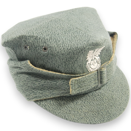 Original Vintage Polish Army Camouflage Field Cap Hat + Badge Cold War ...