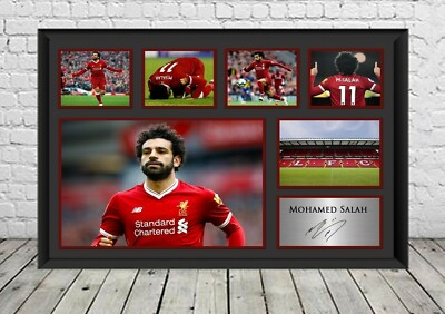 Mo Salah Liverpool FC Signed Photo Print Autographed Poster Football ...