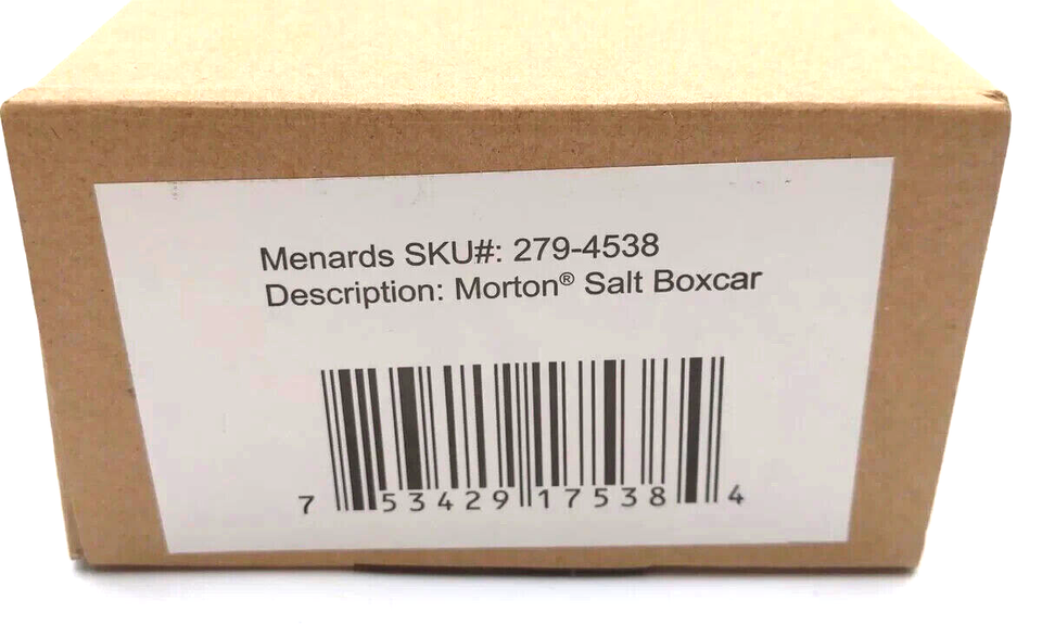 MENARDS MORTON SALT BOXCAR 279-4538 | eBay