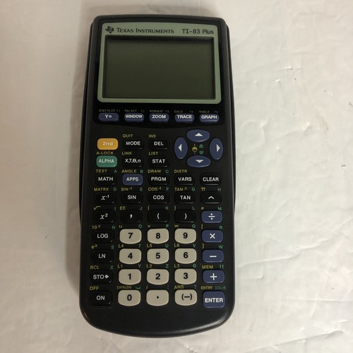 Texas Instruments TI-83 Plus Graphing Calculator with Cover Tested ...