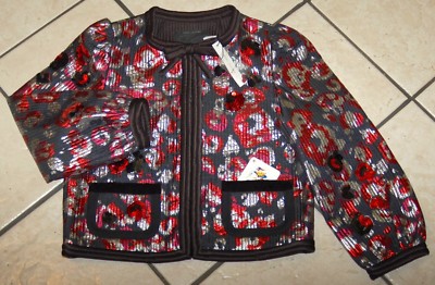 Marc Jacobs Women's Warped Flower Sequin Jacquard Jacket, M4005716, Red ...