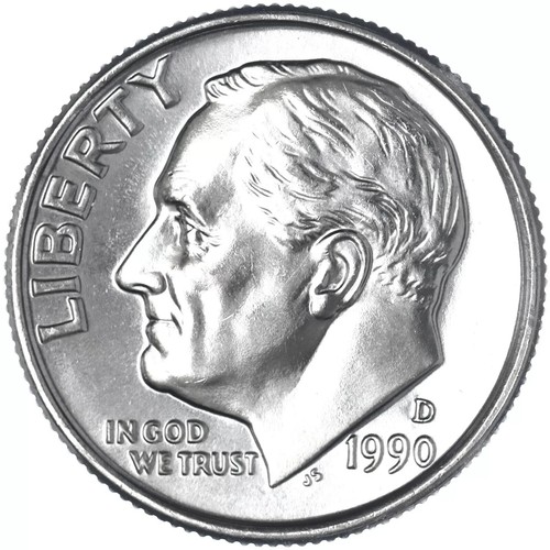 1990 D Roosevelt Dime Uncirculated US Mint | eBay