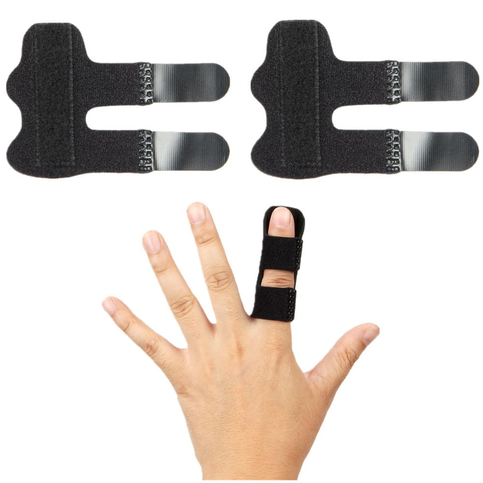 2Pcs Finger Splints Straightener,Adjustable Finger Straightening Brace ...