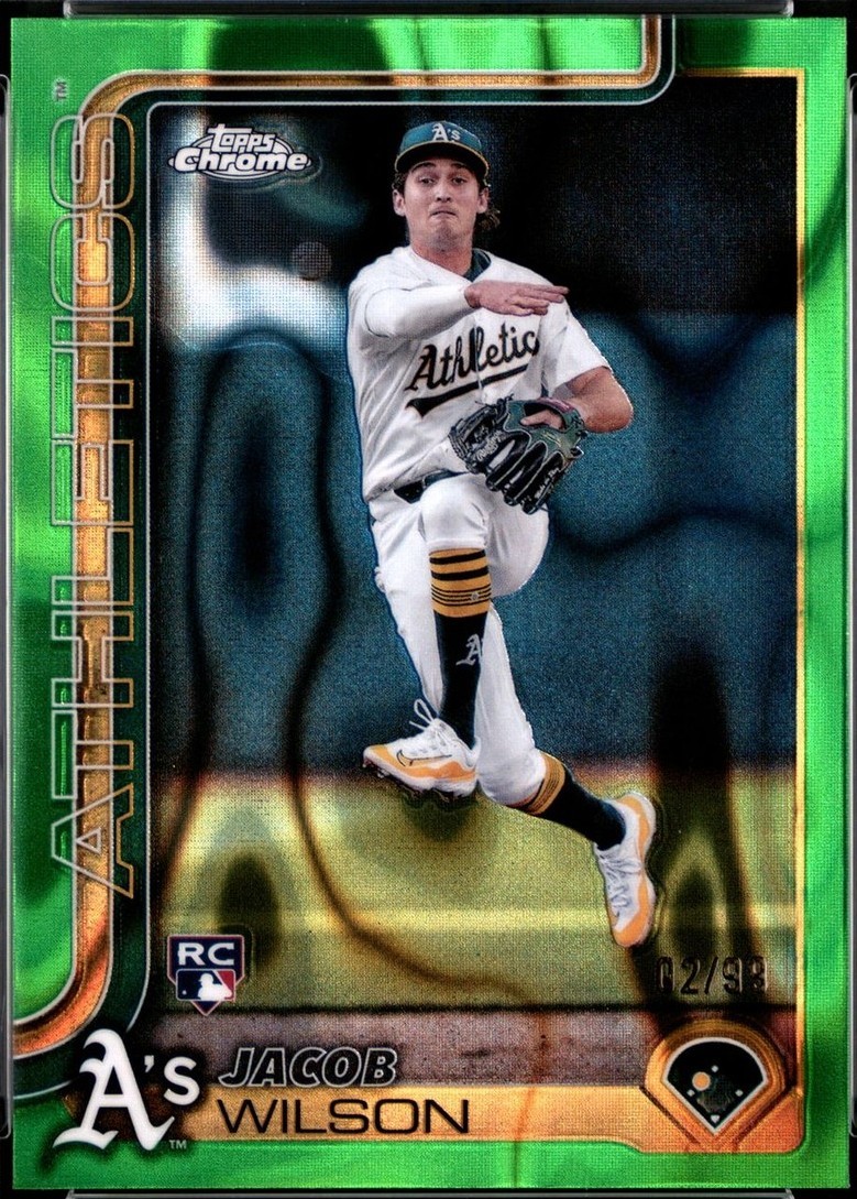 2025 Topps Chrome - Jacob Wilson #96 Green Lava Refractor /99 (RC) for ...