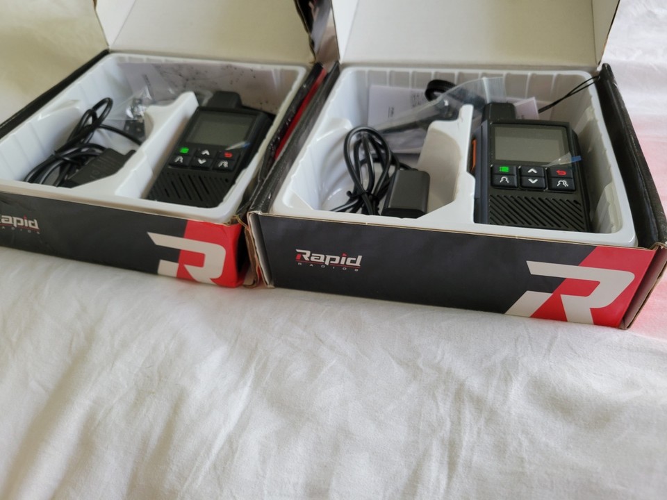 NEW Rapid Radios G1 NationWide Walkie-Talkies. 2-Pack. (No Sim included ...