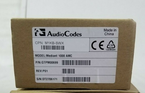 M1KB AudioCodes Mediant 1000B w/ 1 Active Pair of GE Interface VM-1SPAN ...