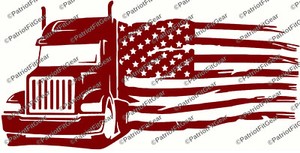 Trucker Life,American Flag,Big Rig,Semi Truck,Semi,Mack,Peterbilt,Vinyl ...