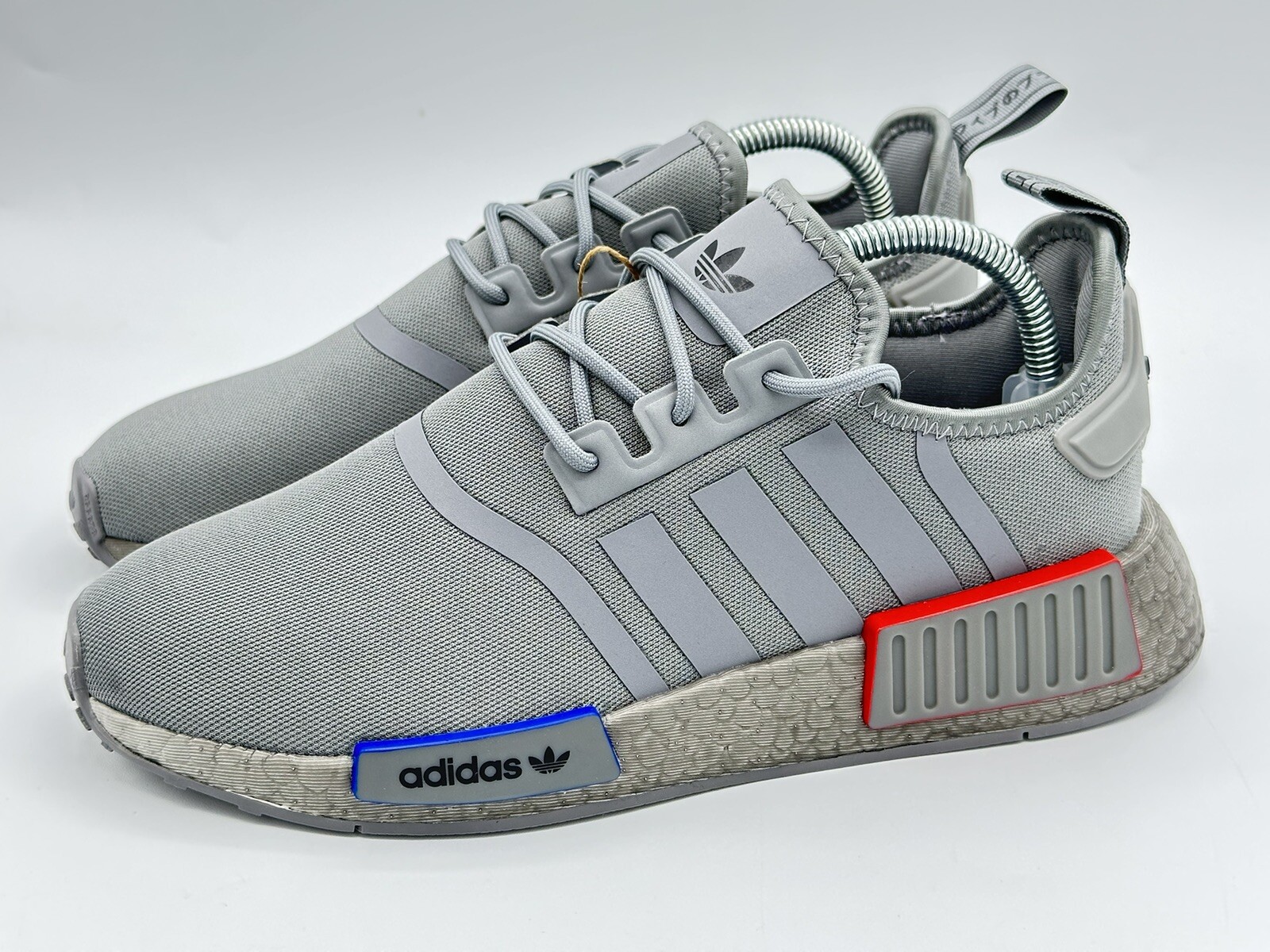 adidas Originals NMD_R1 Cool Gray Black Red GX9524 Men's Size 7.5 | eBay