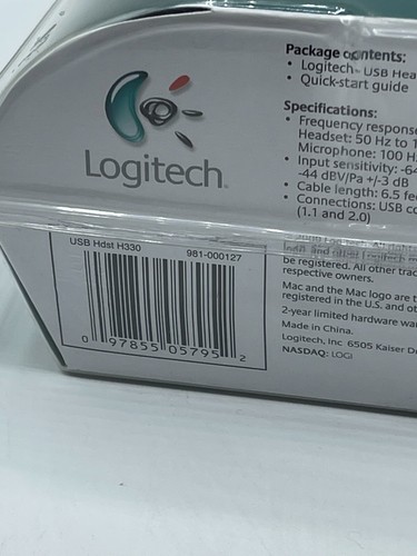 Logitech H330 Black Headband USB Headset Noise Canceling Microphone ...