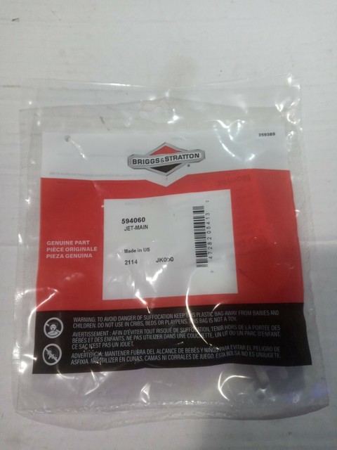 Briggs & Stratton OEM 594060 Replacement Main Jet for sale online | eBay