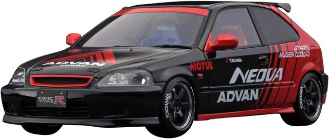 1/18 IG ignition #IG2679 Honda CIVIC (EK9) Type R Black / Red Advan ...