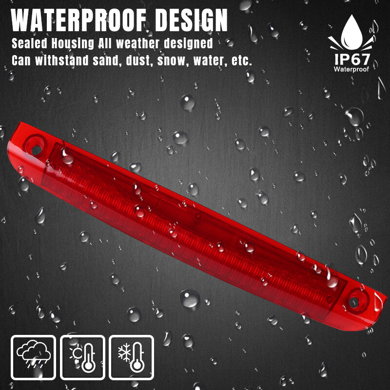 Car 13in LED High Mount Third 3RD Brake Light Rear Stop Tail Lamp 12V ...