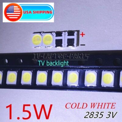 100pcs 3528 2835 3V Lamp Beads LED TV Backlight Strip Bar Repair TV | eBay