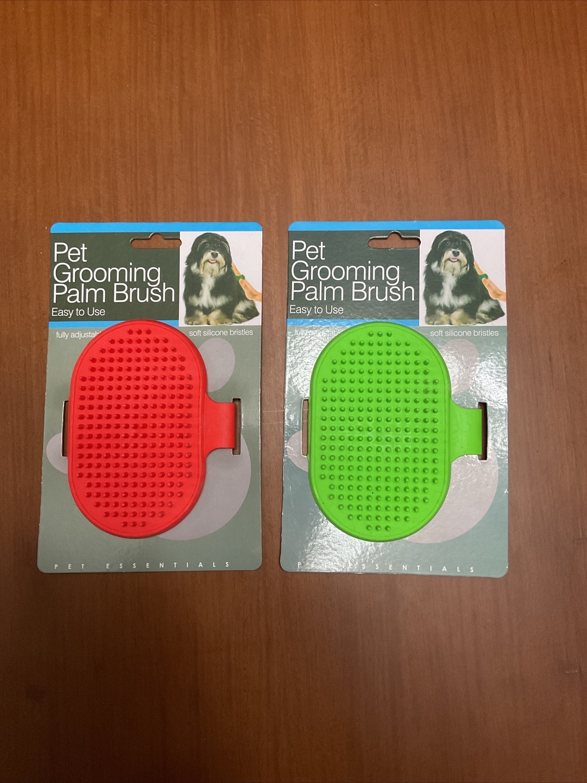 TWO (2), PET GROOMING PALM BRUSH, SOFT SILICONE BRISTLES, NEW | eBay