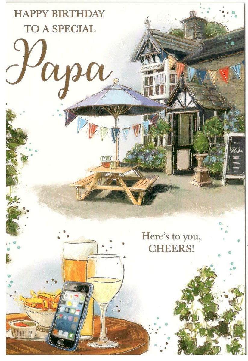 Happy Birthday Papa Greeting Card Design - Infoupdate.org