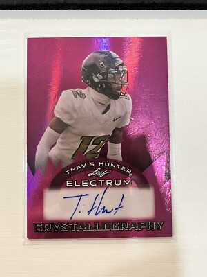 2024 Leaf Electrum Crystallography Travis Hunter Pink AUTO 4/4 | eBay